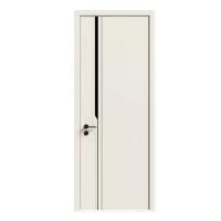 China Waterproof Customizable Push Pull Solid Wood Interior Door for Bedroom and Bathroom Projects for sale