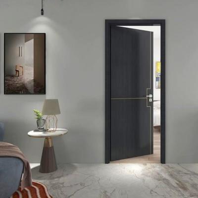 China Environmentally Friendly Silent Customizable Solid Wood Interior Door for Modern Apartments and Hotels for sale