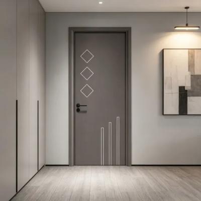 China Push Pull Customized Color Environmental Protection Solid Wood Interior Door for Hotel Bedroom Bathroom for sale