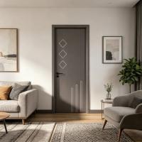 China Push Pull Customized Color Environmental Protection Solid Wood Interior Door for Hotel Bedroom Bathroom for sale
