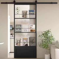 China Factory Direct Space Saving Hidden Sliding Barn Door Modern Interior Ghost Door for Hotel Kitchen Bedroom Living Room Partition for sale