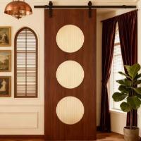 China Waterproof Customizable Space Saving Solid Wood Interior Door Modern Barn Door for Bedroom and Bathroom for sale