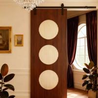 China Waterproof Customizable Space Saving Solid Wood Interior Door Modern Barn Door for Bedroom and Bathroom for sale