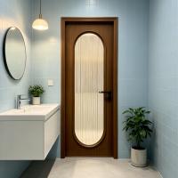 China Soundproof Moisture-Proof Wear-Resistant Glass Door and Wood Glass Door for Modern Bedroom and Hotel Interior Use for sale