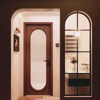 China Soundproof Moisture-Proof Wear-Resistant Glass Door and Wood Glass Door for Modern Bedroom and Hotel Interior Use for sale