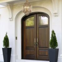 China Custom French Glass Door with Water Resistant Finish and Security Lock for Villa and Hotel Interior Exterior Installation for sale