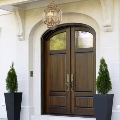 China Custom French Glass Door with Water Resistant Finish and Security Lock for Villa and Hotel Interior Exterior Installation for sale