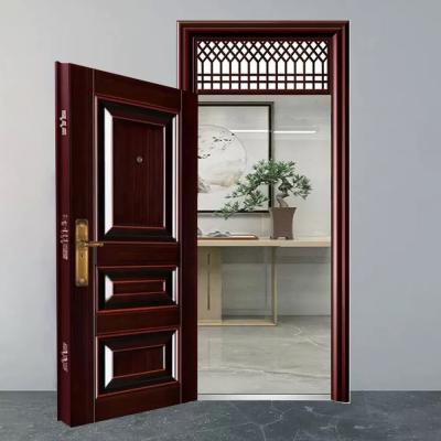 China Custom Modern Swing Security Steel Door with Sound Insulation 40 and Security Rating A Steel Entry Door for Villa Residential Use for sale
