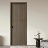 China Well Sealed WPC Interior Door with Heat Transfer Wood Grain and Custom Color, WPC PVC Composite Door for Apartment Projects for sale