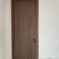 China Well Sealed WPC Interior Door with Heat Transfer Wood Grain and Custom Color, WPC PVC Composite Door for Apartment Projects for sale