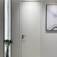 China Well Sealed WPC Interior Door with Heat Transfer Wood Grain and Custom Color, WPC PVC Composite Door for Apartment Projects for sale