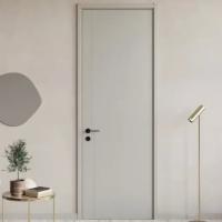 China Well Sealed WPC Interior Door with Heat Transfer Wood Grain and Custom Color, WPC PVC Composite Door for Apartment Projects for sale