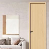 China Well Sealed WPC Interior Door with Heat Transfer Wood Grain and Custom Color, WPC PVC Composite Door for Apartment Projects for sale