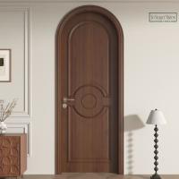 China Water Resistant Finished Painted Modern Solid Wood Composite Door and Solid Wood Interior Door for Bedroom Bathroom Hotel Kitchen for sale