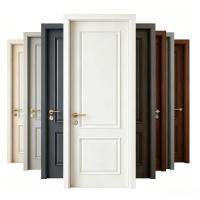 China Water Resistant Finished Painted Modern Solid Wood Composite Door and Solid Wood Interior Door for Bedroom Bathroom Hotel Kitchen for sale