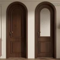 China Water Resistant Finished Painted Modern Solid Wood Composite Door and Solid Wood Interior Door for Bedroom Bathroom Hotel Kitchen for sale