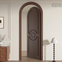 China Water Resistant Finished Painted Modern Solid Wood Composite Door and Solid Wood Interior Door for Bedroom Bathroom Hotel Kitchen for sale