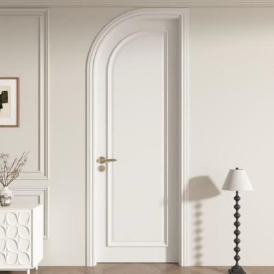 China French Style Well Sealed Manual Sliding Solid Wood Interior Door for Bedroom Living Room Hotel Villa Project for sale