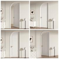China French Style Well Sealed Manual Sliding Solid Wood Interior Door for Bedroom Living Room Hotel Villa Project for sale