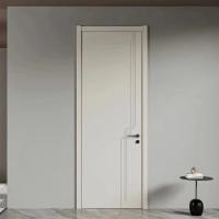 China CE ISO Certified Water Resistant Solid Wood Interior Door with Heat Transfer Finish for Modern Bedroom and Bathroom for sale