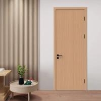 China Natural Wood Grain Customizable Water Resistant Solid Wood Interior Door Ecological Door for Villa Hotel Hospital for sale