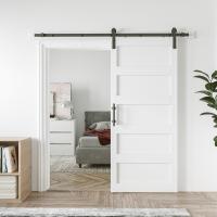 China Custom Painted Finish Well Sealed Sliding Solid Wood Interior Door for Apartment Modern Solid Wood Internal Door for sale