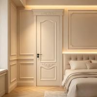 China Modern Groove Design Solid Wood Interior Door for High End Residences and Solid Wood Internal Door Applications for sale