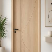 China Custom Painted Solid Wood Interior Doors and Wooden Interior Doors with Blast and Bullet Resistant and Well Sealed Features for sale
