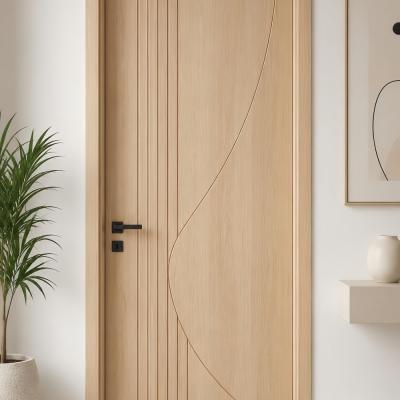 China Custom Painted Solid Wood Interior Doors and Wooden Interior Doors with Blast and Bullet Resistant and Well Sealed Features for sale