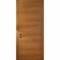 China Modern Groove Panel Solid Wood Interior Door with Custom Size and Finished Surface for Apartment for sale