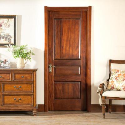 China Flush Design Modern Solid Wood Interior Door for High End Home Decoration and Wooden Interior Door Projects for sale