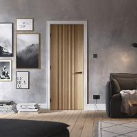 China Flush Design Modern Solid Wood Interior Door for High End Home Decoration and Wooden Interior Door Projects for sale