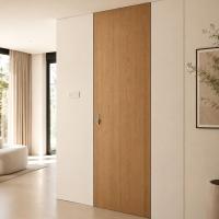 China Flush Design Modern Solid Wood Interior Door for High End Home Decoration and Wooden Interior Door Projects for sale