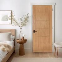 China Simple Design Solid Wood Interior Door for Modern Residential Applications with Customizable Size for sale