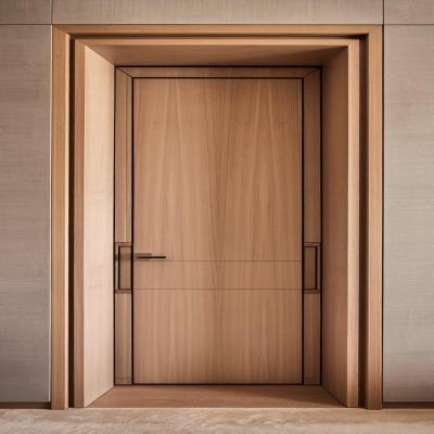 China Blast Door Bullet Resistant Solid Wood Interior Door Well Sealed Push and Pull Wooden Interior Door for sale