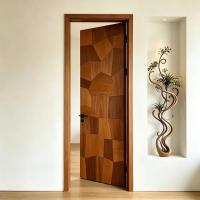 China Modern Flush Solid Wood Interior Doors for Contemporary Interior Design, Custom Solid Wood Internal Doors and Wooden Interior Doors for sale