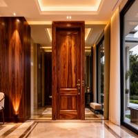 China Well Sealed Blast Door Bullet Resistant Custom Front Door Solid Wood Entry Door for Luxury Villa Main Entrance for sale