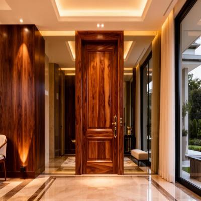 China Well Sealed Blast Door Bullet Resistant Custom Front Door Solid Wood Entry Door for Luxury Villa Main Entrance for sale