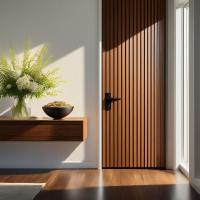 China Modern Blast Door Bullet Resistant Solid Wood Interior Door with Premium Natural Wood Finish for sale