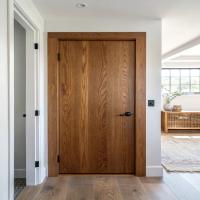 China Wholesale Custom Entrance Solid Wood Front Door for Villa and House Builders Solid Wood Entrance Door for sale
