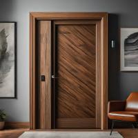 China Custom Wooden Solid Wood Door and Wooden Entry Door for Modern House Construction Projects for sale