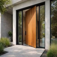 China Modern Blast Door Bullet Resistant Solid Wood Door for Residential Development Projects and Wooden Front Door Applications for sale