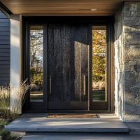 China Modern Blast Door Bullet Resistant Solid Wood Door for Residential Development Projects and Wooden Front Door Applications for sale