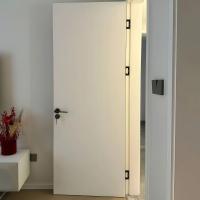China Lacquer-Free White Minimalist Solid Wood Interior Door for Bedroom and Modern Home Projects for sale