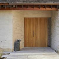 China Contemporary Design Solid Wood Front Door for Villa Main Entrance and Residential Architecture Solid Wood Entry Door for sale