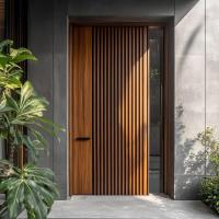 China Blast Door Bullet Resistant Solid Wood Double Door and Well Sealed Solid Wood Entrance Door with Push and Pull Opening for Villa Projects for sale