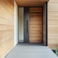 China Architectural Solid Wood Entrance Door Custom Solutions for Construction Contractors and Wooden Front Door Projects for sale