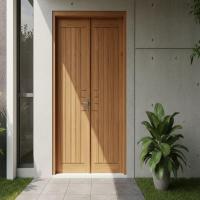 China Designer Contemporary Building Entrance Solid Wood Interior Door and Solid Wood Internal Door for sale