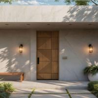 China Designer Contemporary Building Entrance Solid Wood Interior Door and Solid Wood Internal Door for sale