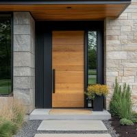 China Designer Contemporary Building Entrance Solid Wood Interior Door and Solid Wood Internal Door for sale